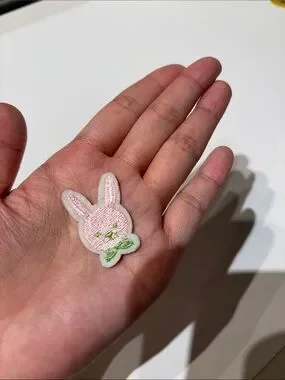 My dopamine finds | Other | Mini Stick On Pink Bunny Embroidered Patch ...